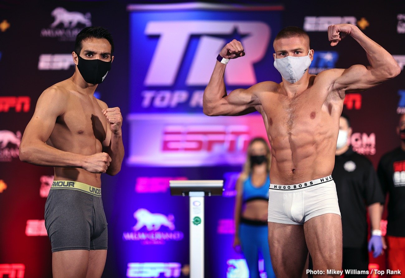 Jose Zepeda vs. Ivan Baranchyk ESPN+ Weigh In Results - Boxing News 24/7